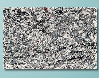 Jackson Pollock Canvas Wall Art, Large Abstract Painting, Drip ...