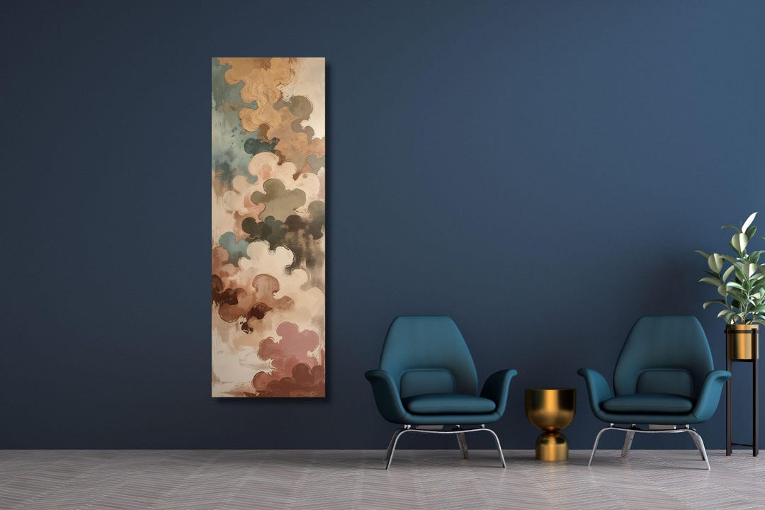 Abstract Color Flow Long Narrow Canvas Wall Art/88 - Etsy