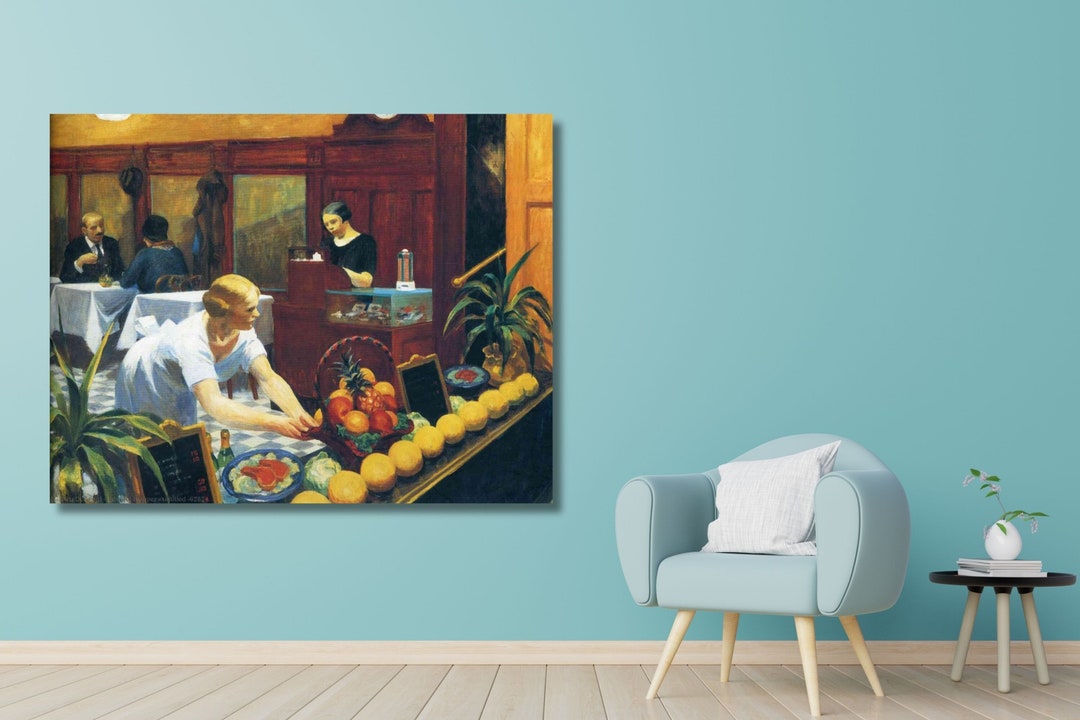 Edward Hopper Canvas Print: Tables for Ladies, Modern Expressionism ...
