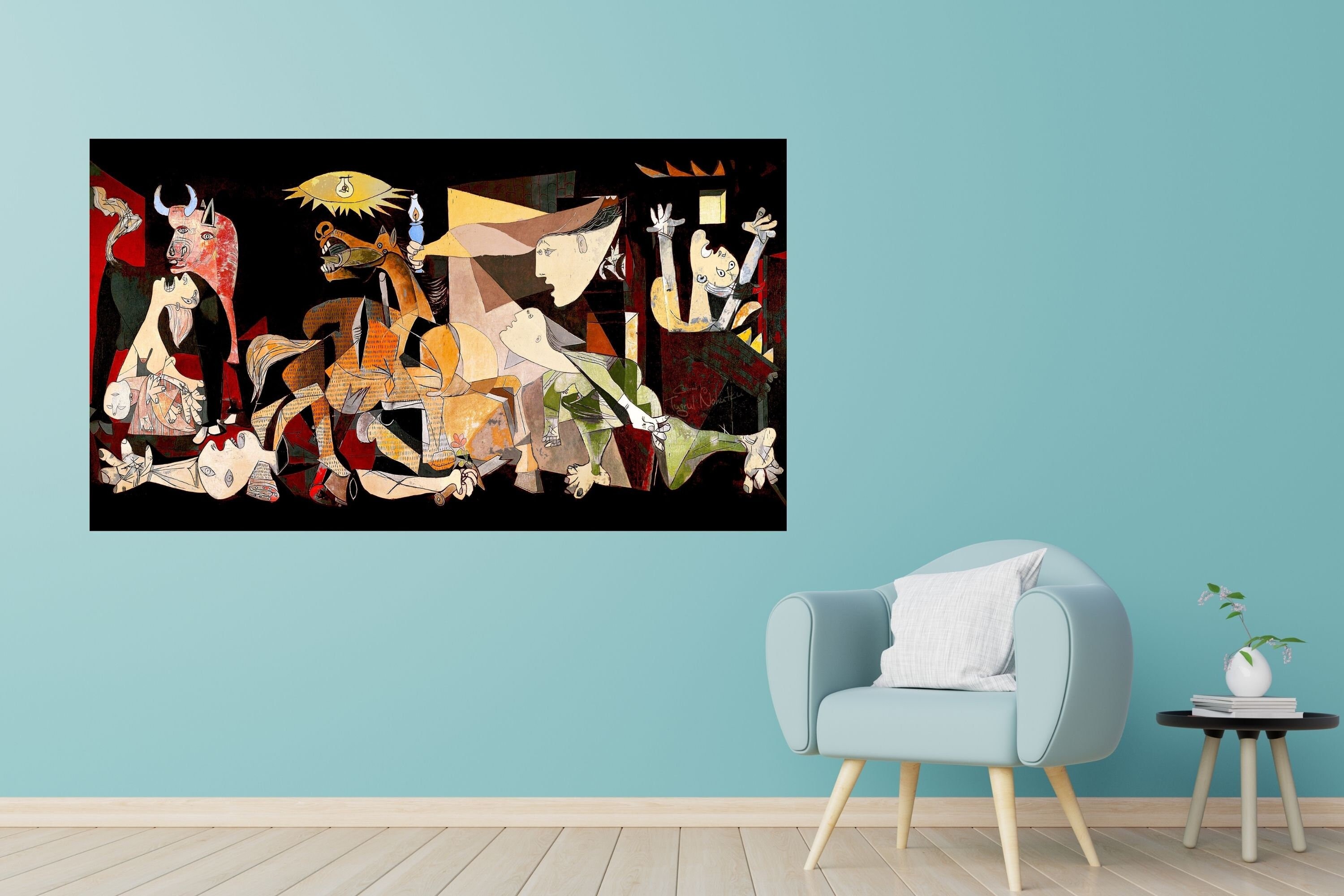 Pablo Picasso Wall Art,pablo Picasso Guernica Painting Print Wall Art ...