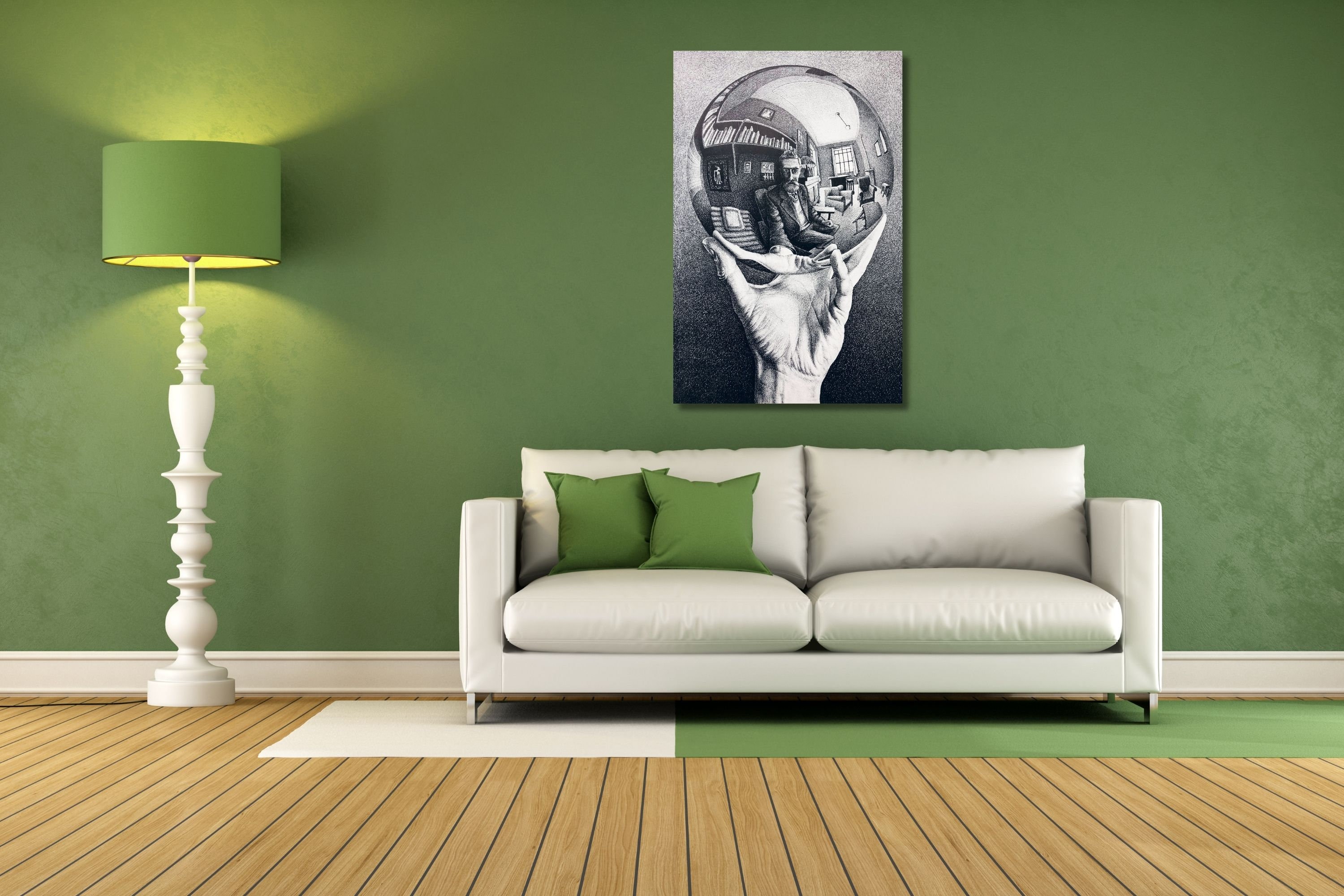 Hand With Reflecting Sphere by Maurits Cornelis Escher Canvas Wall Art ...