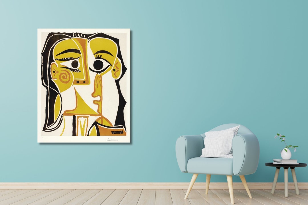 Pablo Picasso Stylized Portrait of Jacqueline,pablo Picasso Print ...