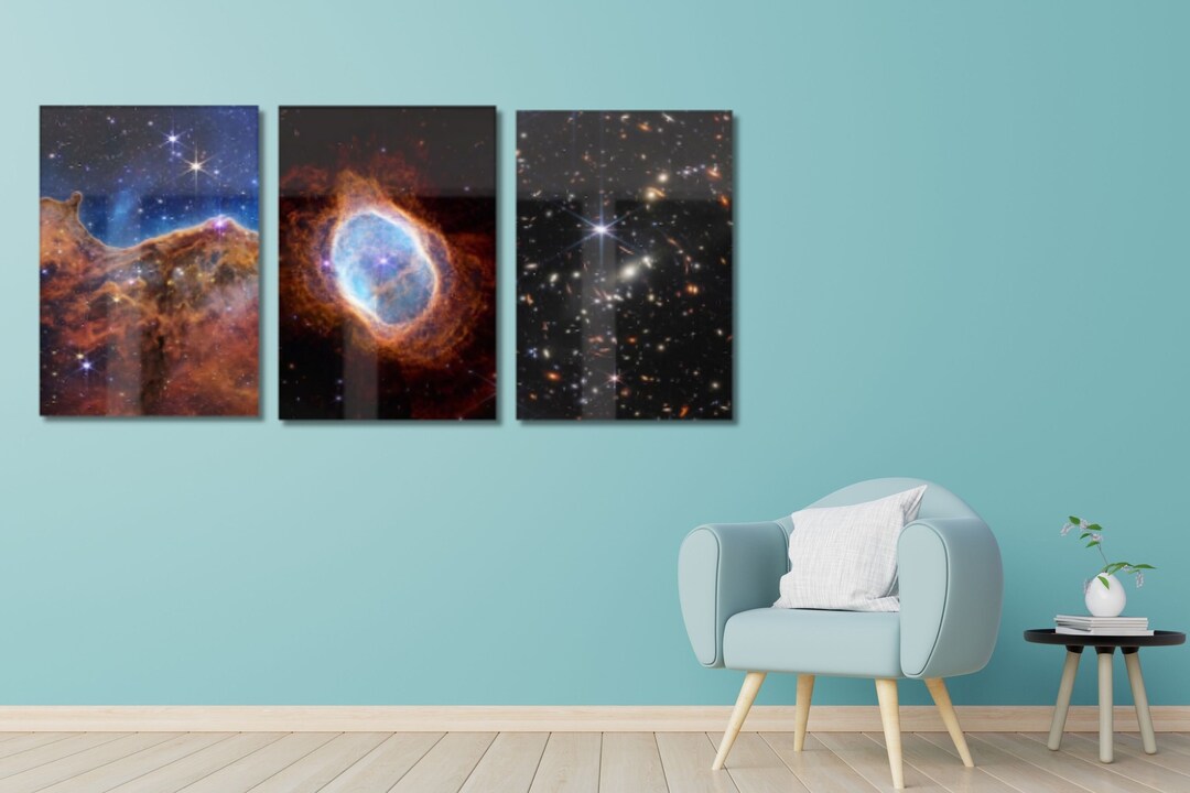 NASA Deep Field Set of 3 Canvas/poster Art, James Webb Space Telescope ...