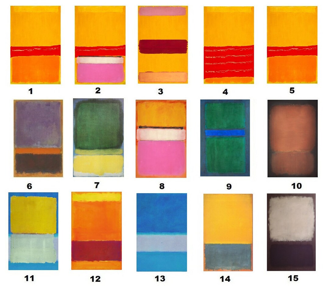 Custom Set of 3 Mark Rothko Wall Art, Create Your Own Style Abstract ...