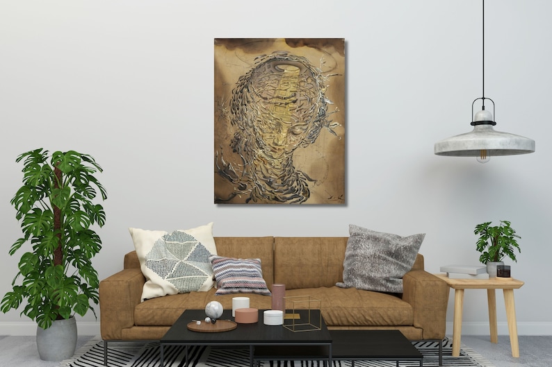 Salvador Dali Raphaelesque Head, Salvador Dali Exploding Canvas ...