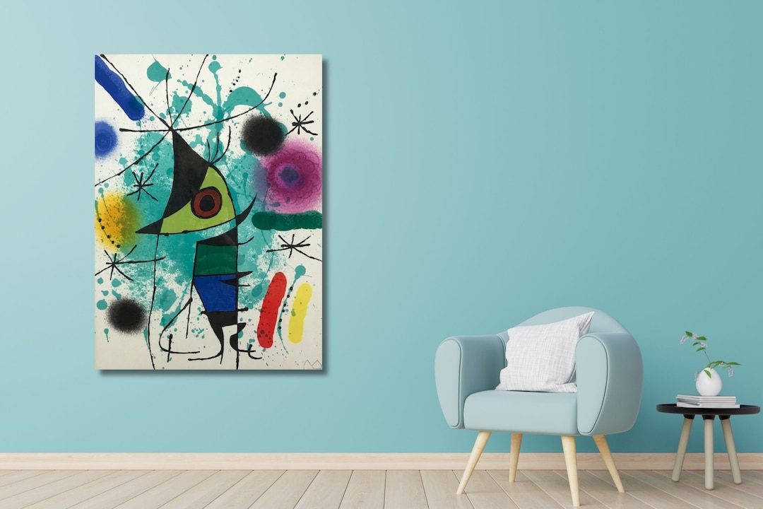 The Singing Fish by Joan Miro Canvas Wall Art, Miro Paintings, Abstract ...