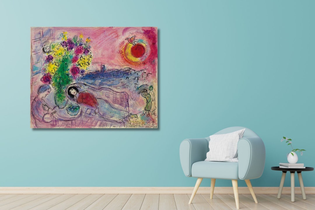 Marc Chagall Colour of Life Art Print,marc Chagall Canvas Wall Art ...