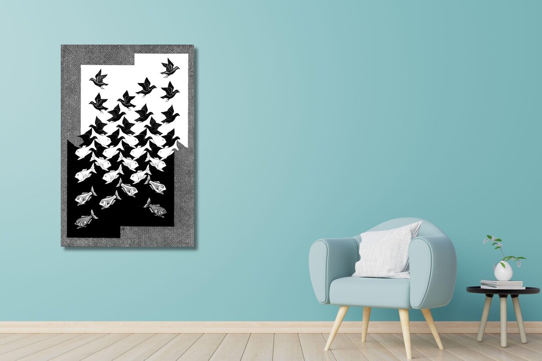 Escher Wall Art,maurits Cornelis Escher Sky and Water (1938) Maurits ...