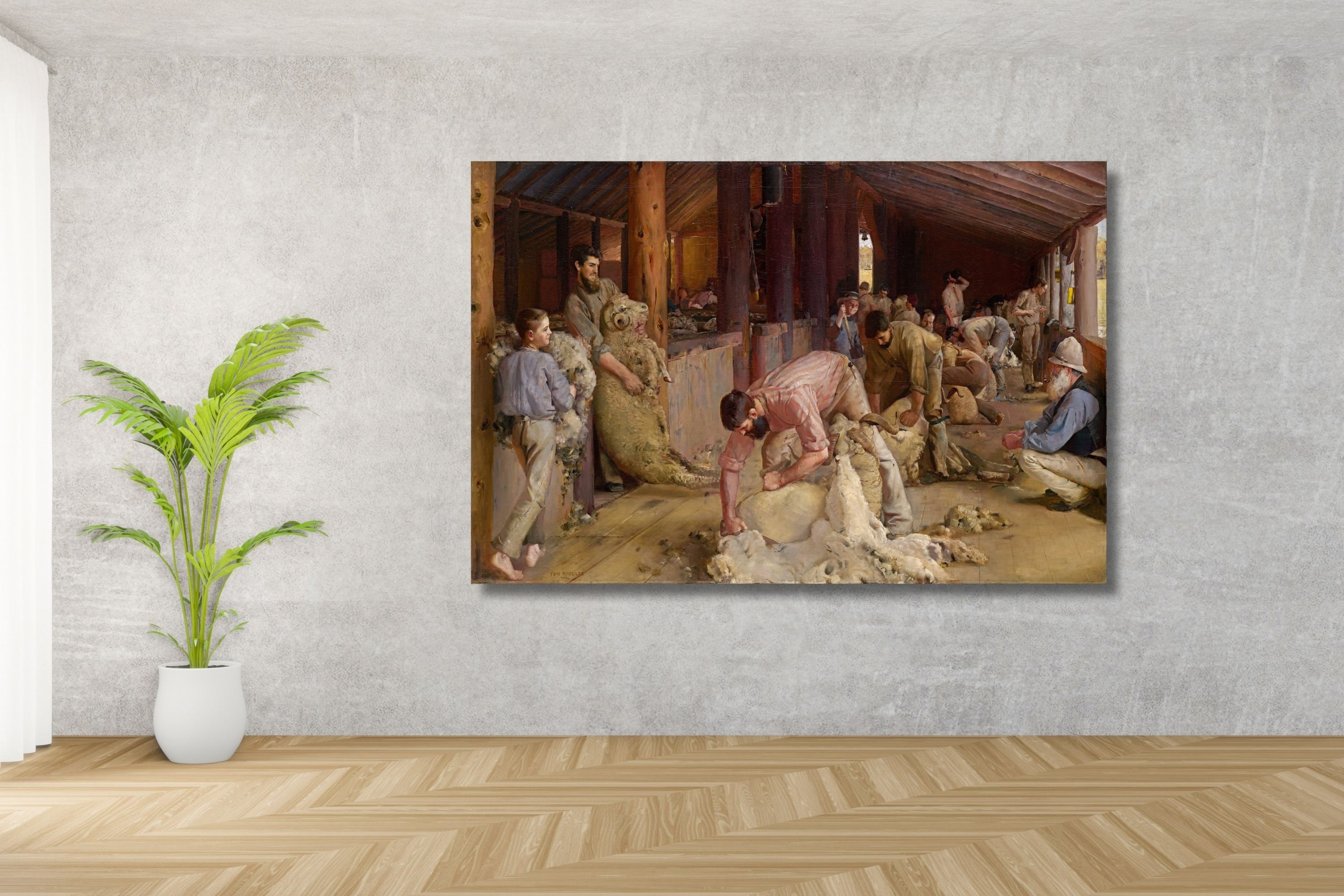 Shearing the Rams Canvas Print: Tom Roberts Fine Art Reproduction - Etsy