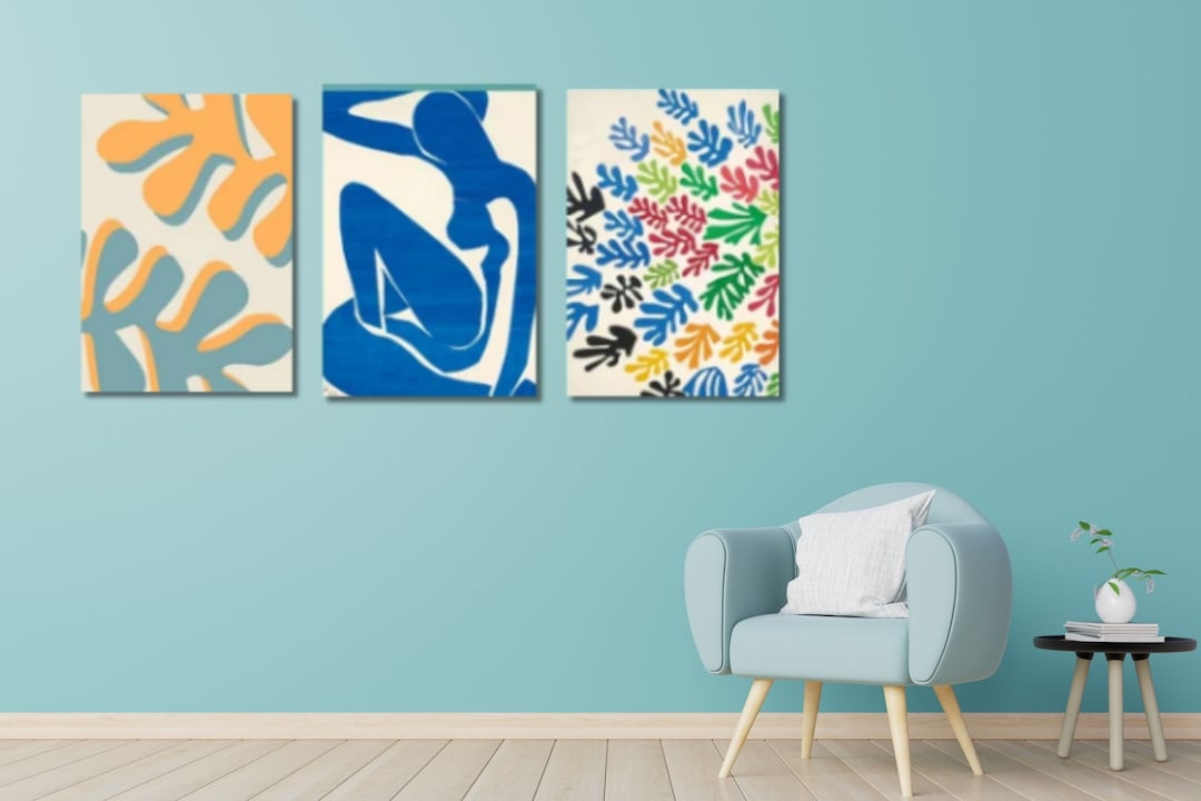 Set of 3 Henri Matisse Abstract Paintings Canvas Wall Arts,henri ...