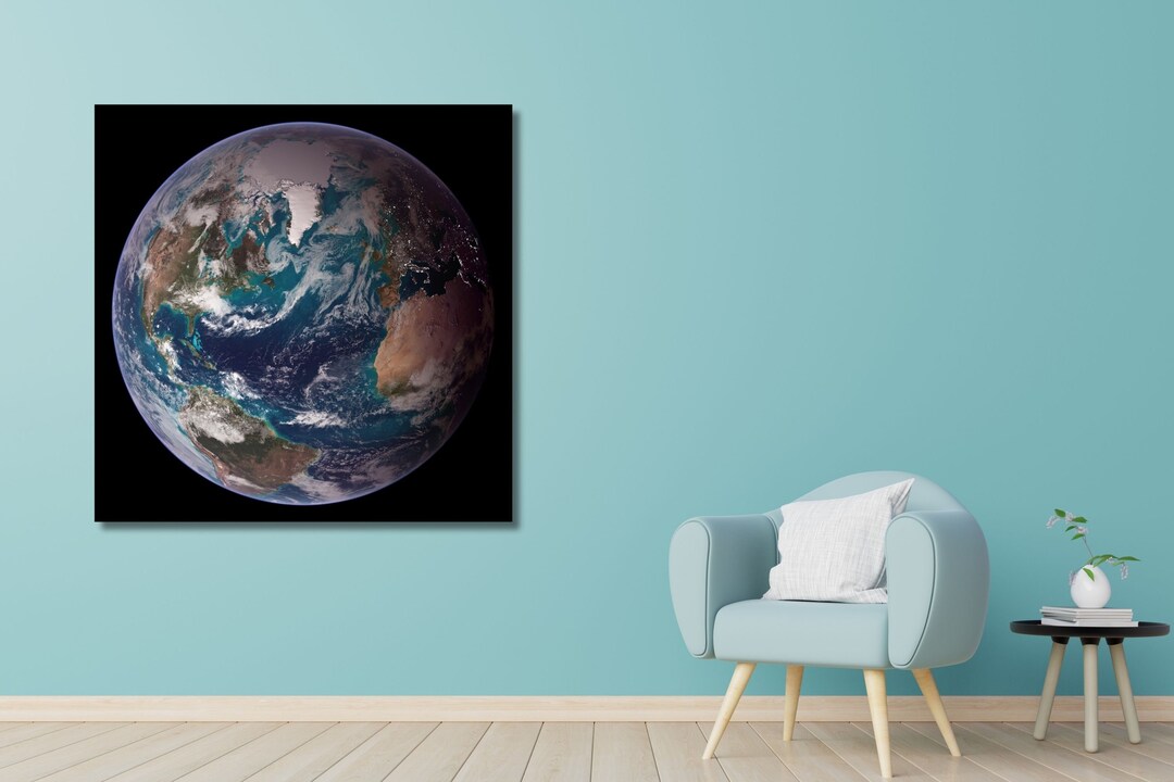 Blue Marble NASA Earth Canvas/poster Art, the View of Earth Western ...