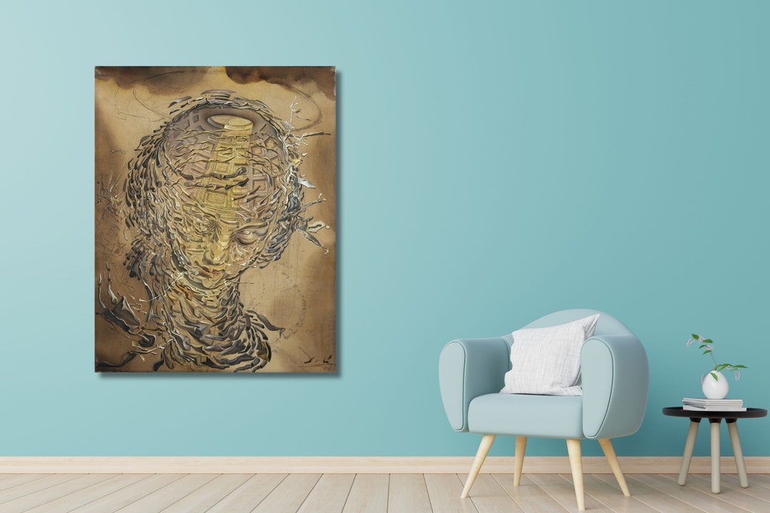 Salvador Dali Raphaelesque Head, Salvador Dali Exploding Canvas ...