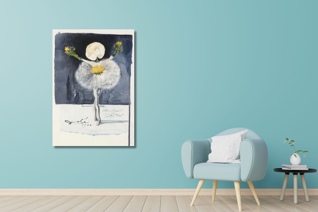 Salvador Dali Dandelion Dancer 1948 Vintage Poster Art Canvas - Etsy