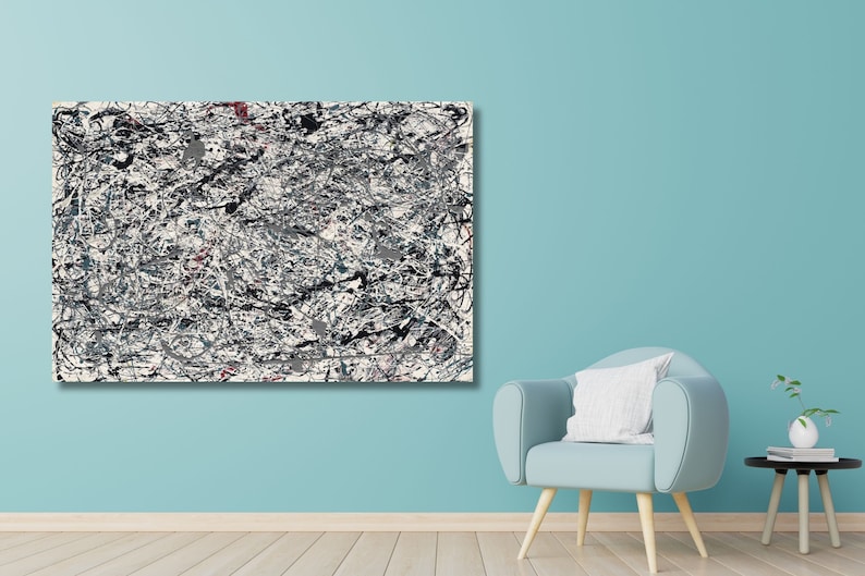 Jackson Pollock Canvas Wall Art, Large Abstract Painting, Drip ...