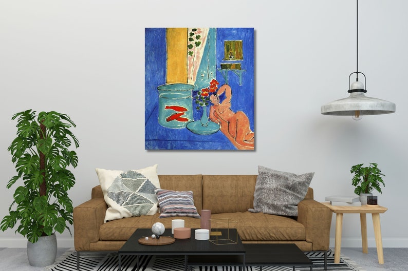 Henri Matisse gold Fish and Sculpture Canvas Painting, Henri Matisse ...