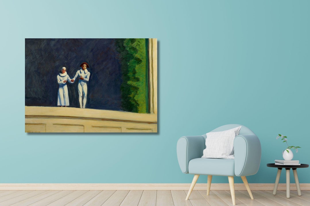 Edward Hopper Two Comedians 1965 Canvas Wall Art Print,edward Hopper ...