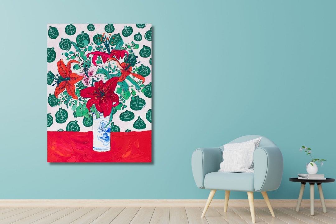 Henri Matisse Safrano Roses Print: Famous Canvas Wall Art - Etsy