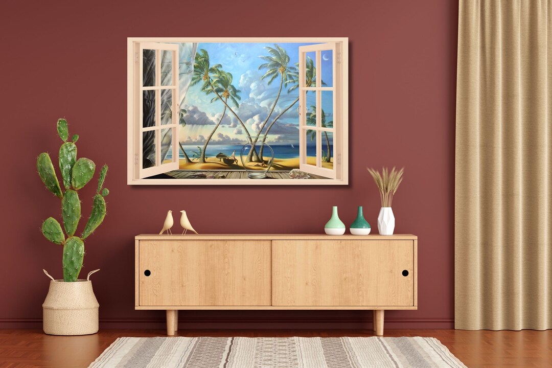 Window View Canvas Open Window Canvas Vladimir Kush Print Wall Art ...