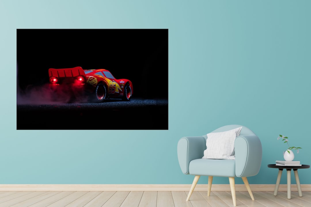 Cars Movie Wall Art Car Canvas, Cars Movie, Cars Race Wall Decor, Kids ...