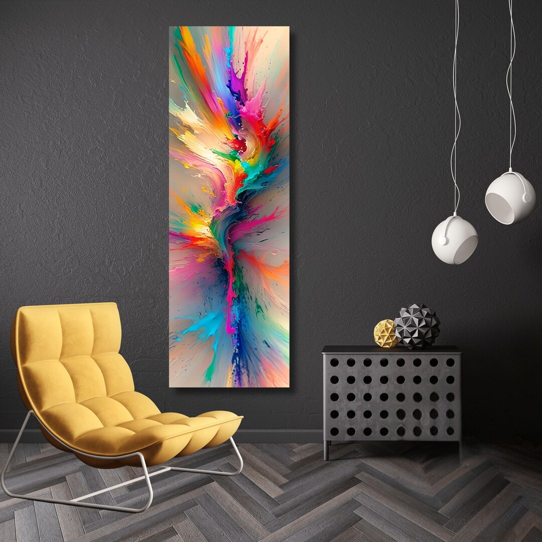 Long Vertical Canvas Print: Modern Abstract Wall Art - Etsy