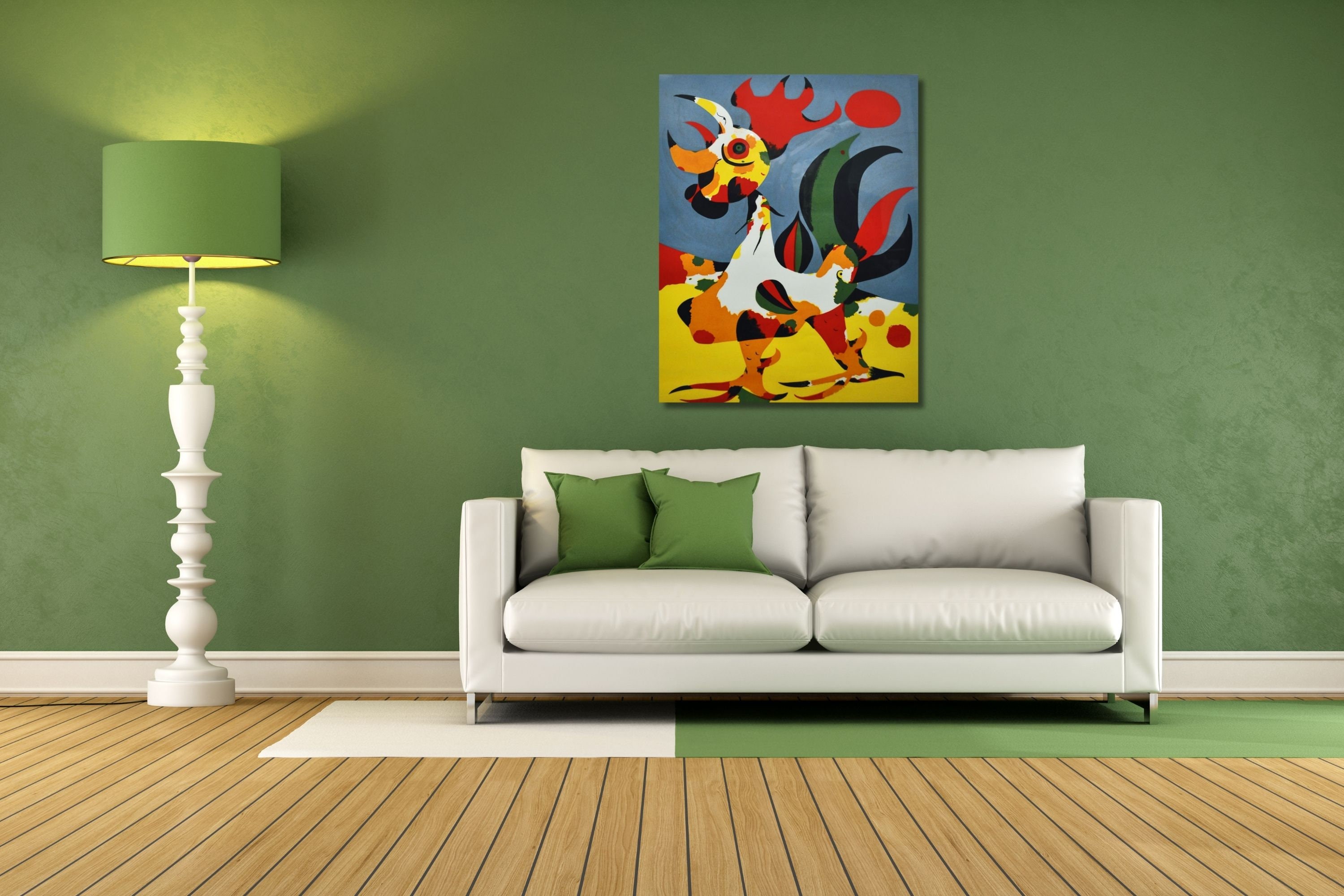 Joan Miro Le Coq , the Rooster-1939 Art Print,joan Miró Canvas Wall Art ...