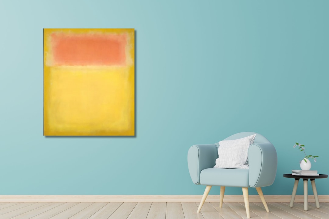 Mark Rothko Yellow Orange Reproduction,modern Painting Canvas Wall Art ...