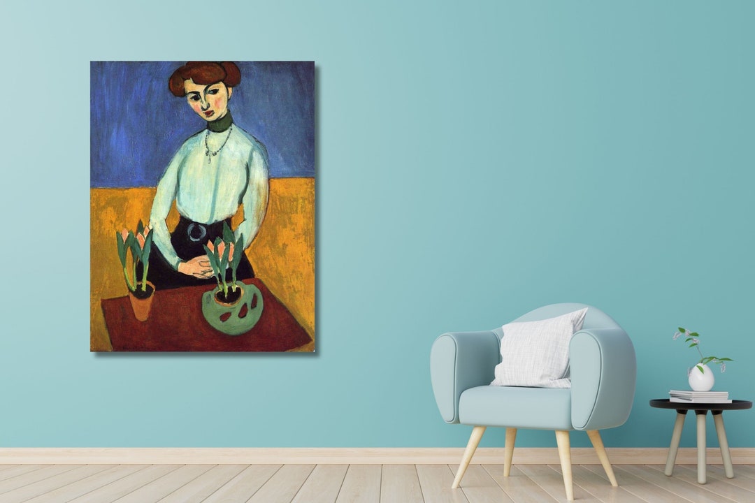 Henri Matisse Girl With Tulips Painting Print,henri Matisse Wall Art ...