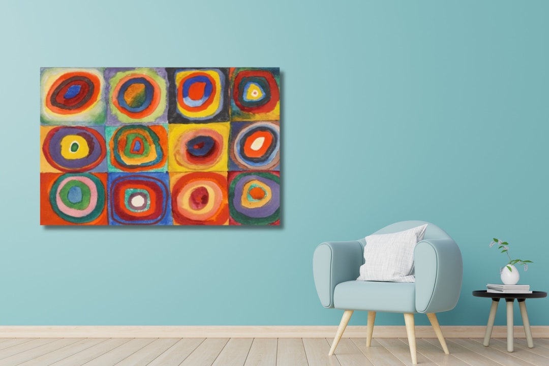 Kandinsky Color Study Canvas Wall Art Squares With Concentric Circles ...