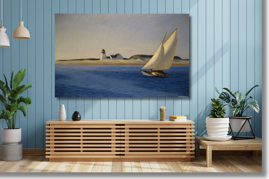 Edward Hopper Canvas Print: the Long Leg Sailing Boat Art - Etsy