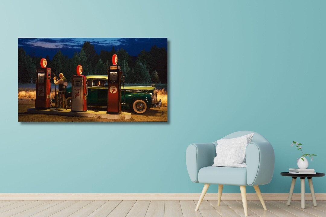 Edward Hopper Gas Station Canvas Wall Art, 1940 Realism Art Print ...