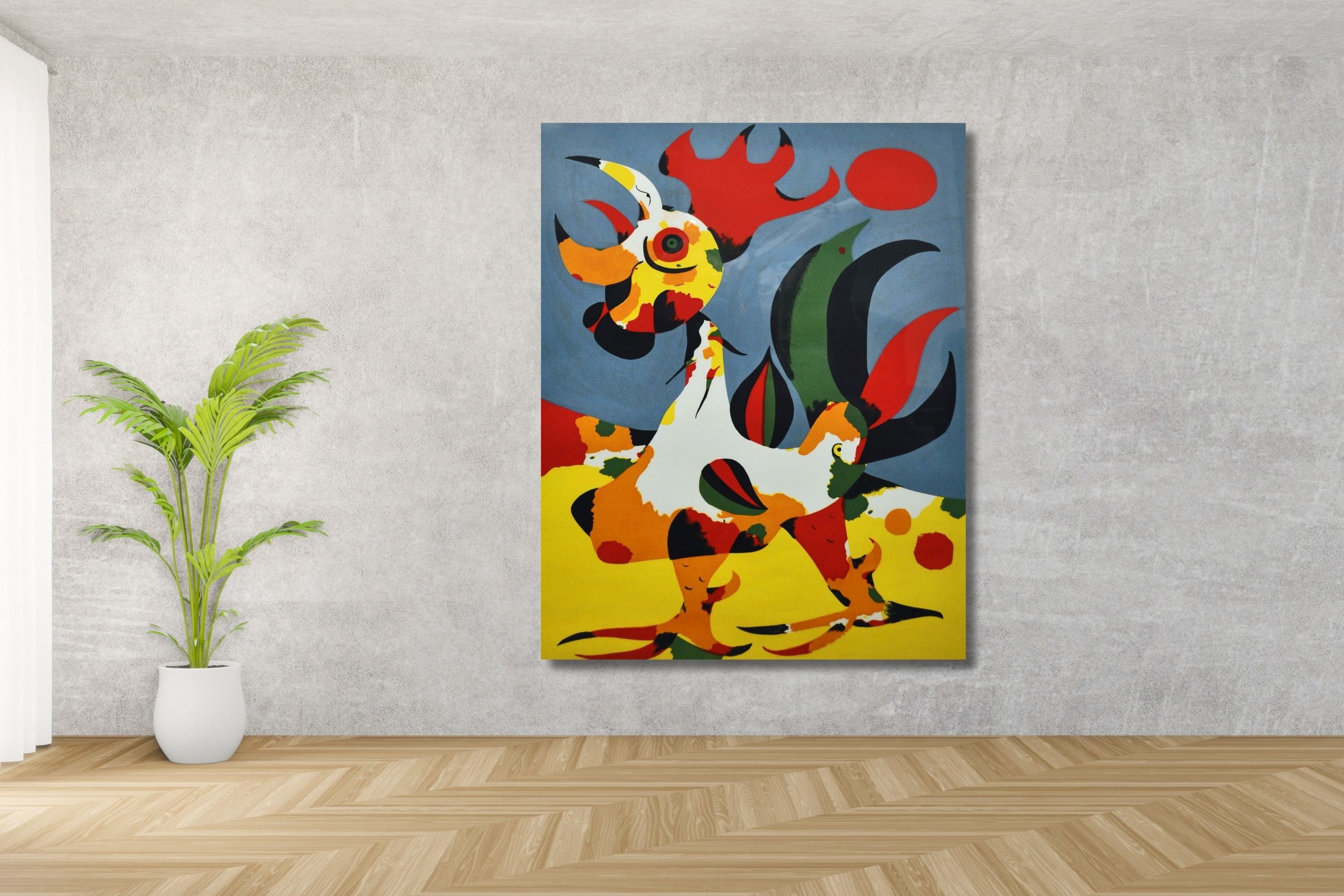 Joan Miro Le Coq , the Rooster-1939 Art Print,joan Miró Canvas Wall Art ...