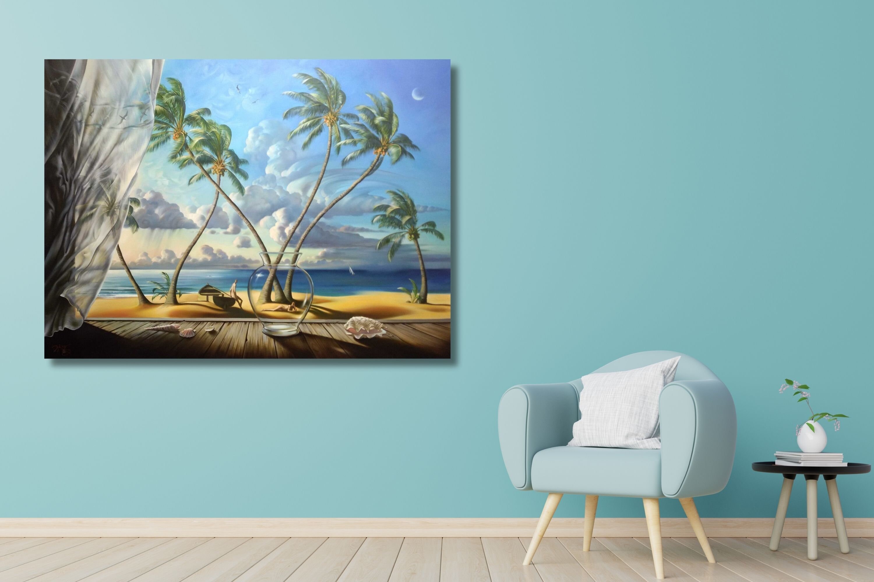 Vladimir Kush Print Wall Art Emerald Print Beach Landscape - Etsy