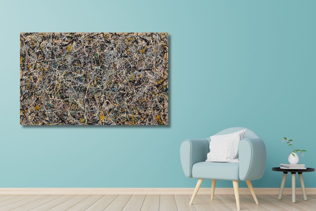 Jackson Pollock Extra Large Canvas Wall Art Jackson Pollock Canvas Wall Art Abstract Wall Art ...