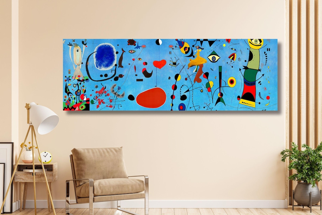 Joan Miro Extra Large Wall Art Canvas,joan Miro Painting Print Art,joan ...