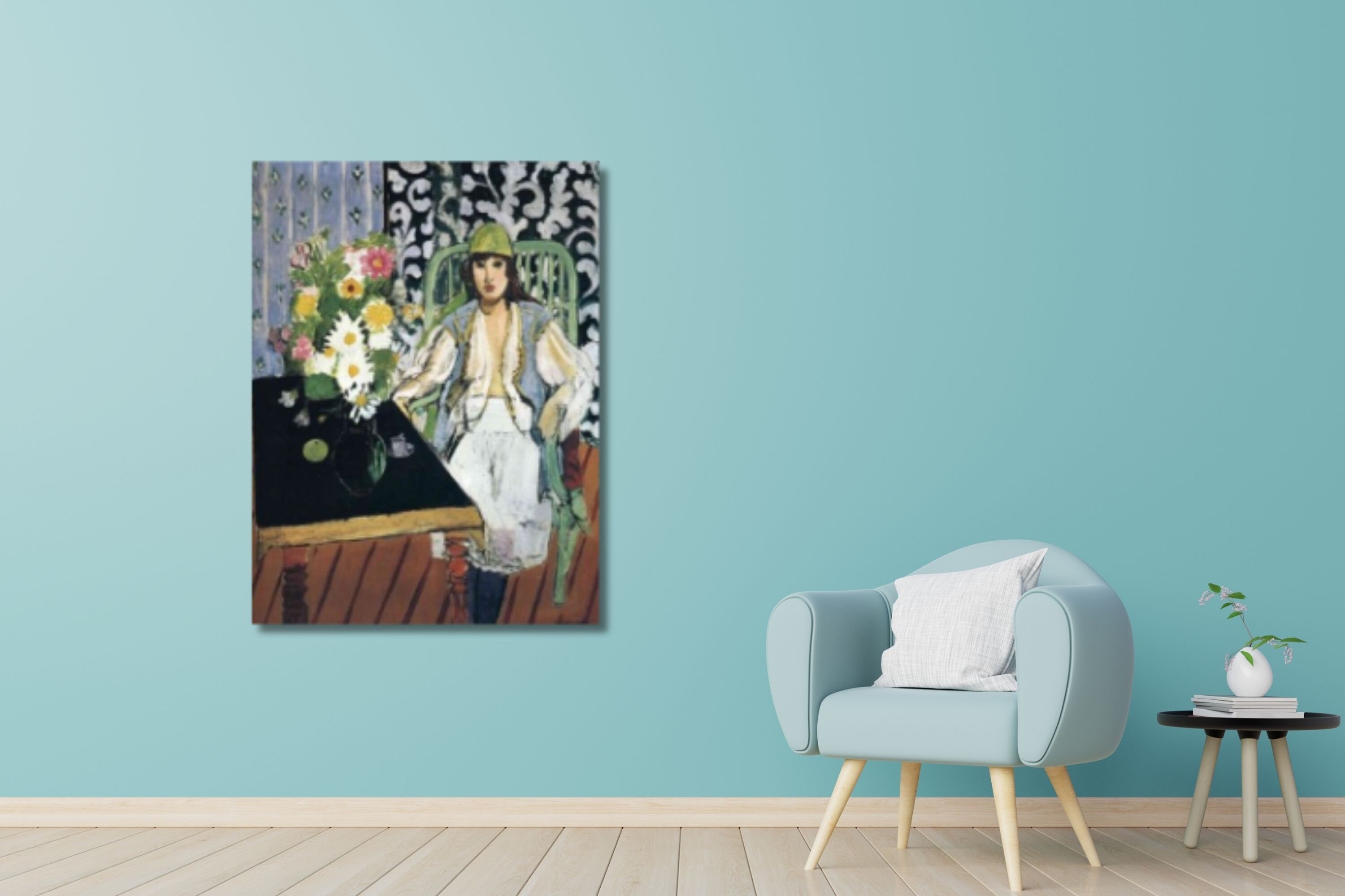 Henri Matisse Laurette in Green in a Pink Chair Henri Matisse - Etsy