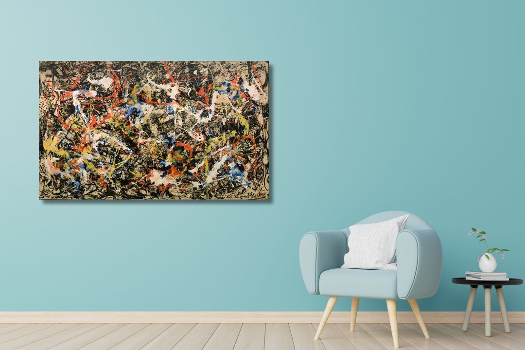 Jackson Pollock Extra Large Canvas Wall Art Jackson Pollock Canvas Wall ...