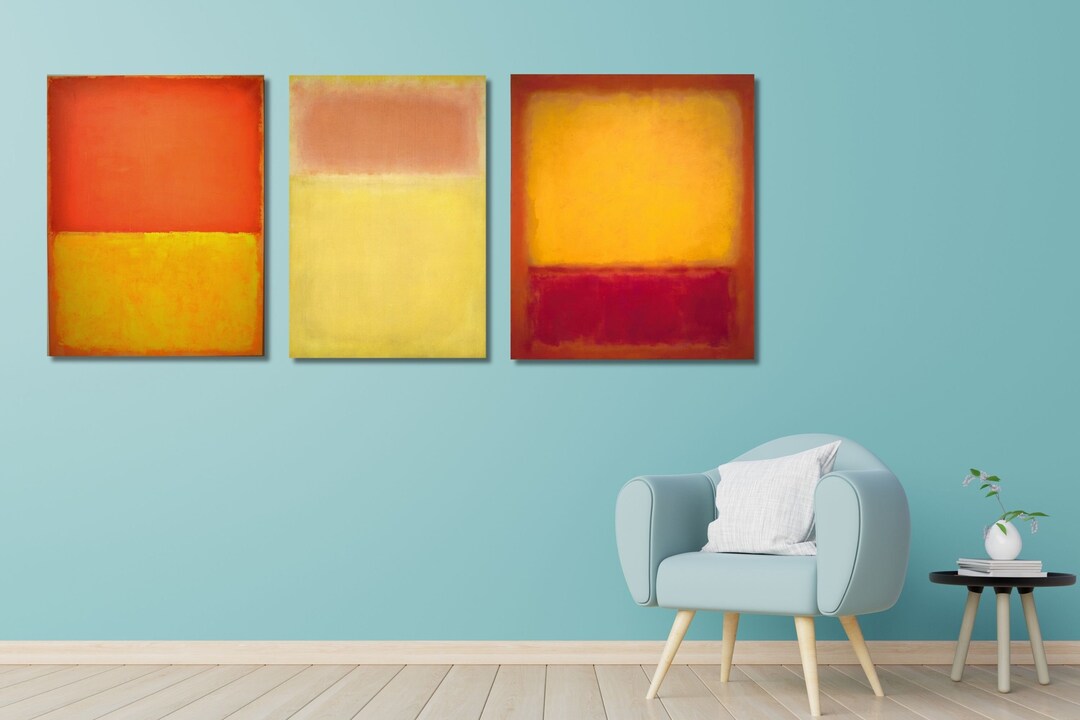 Mark Rothko Set of 3 Canvas/poster Art Reproduction, Rothko ...