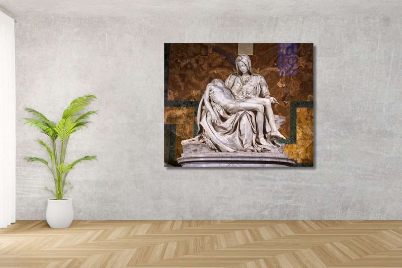 Michelangelo Pieta 1499 Poster Art Canvas Wall Art Print,michelangelo ...