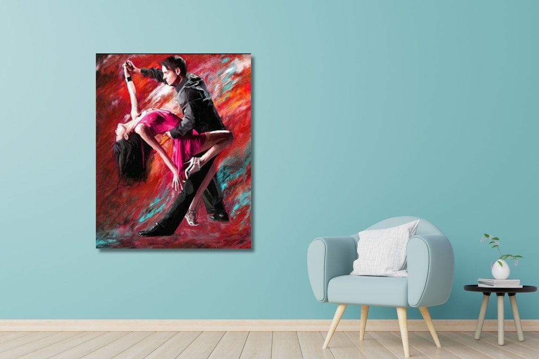 Tango Dance Wall Art Tango Canvas Wall Decor Salsa Sign Dancing Art ...