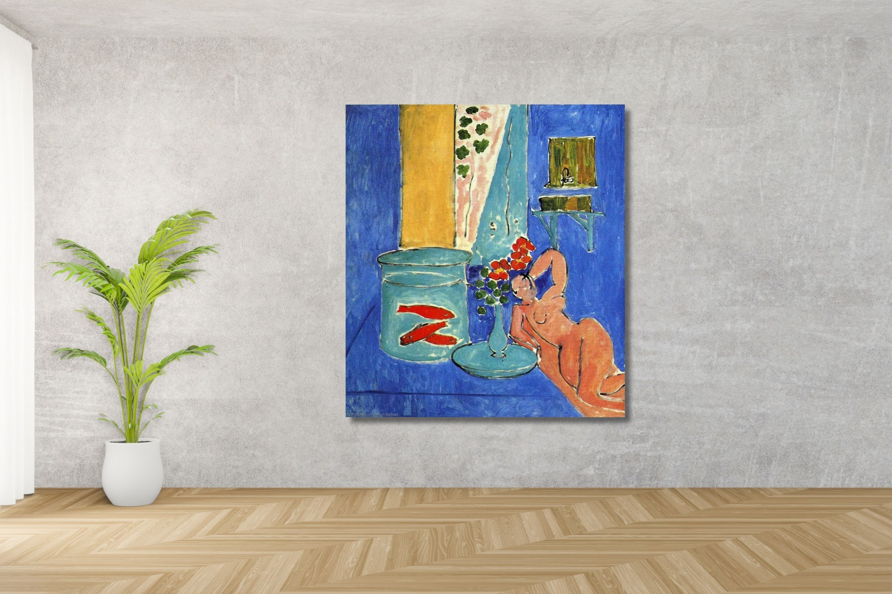 Henri Matisse gold Fish and Sculpture Canvas Painting, Henri Matisse ...