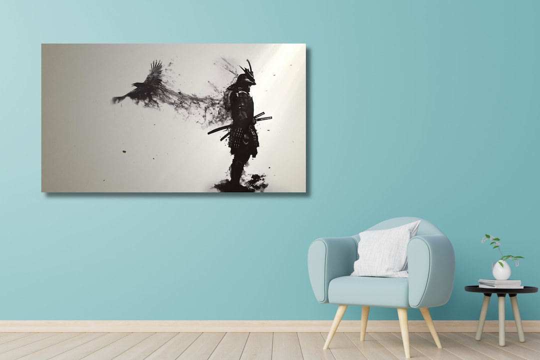 Samurai Canvas Wall Art,samurai Poster,samurai Man Canvas Print ,wall ...