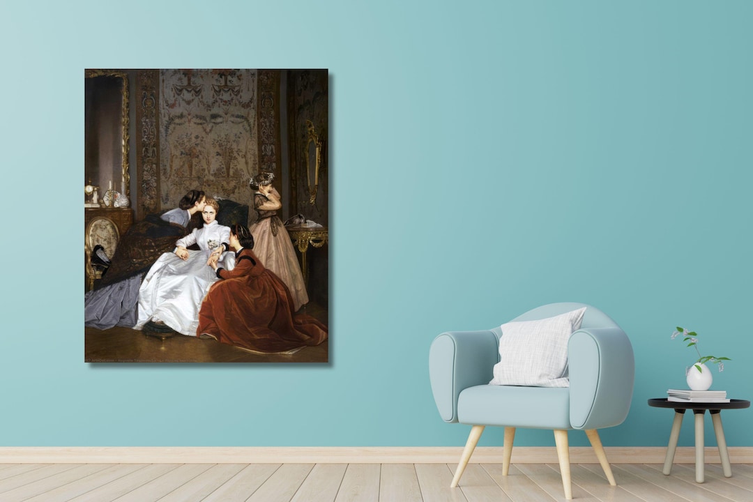 Auguste Toulmouche La Fiancée Hésitante,the Reluctant Bride (1866)auguste Toulmouche Canvas ...