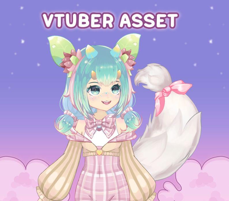 Vtuber Asset / Pretty and Fluffy Tail - Etsy