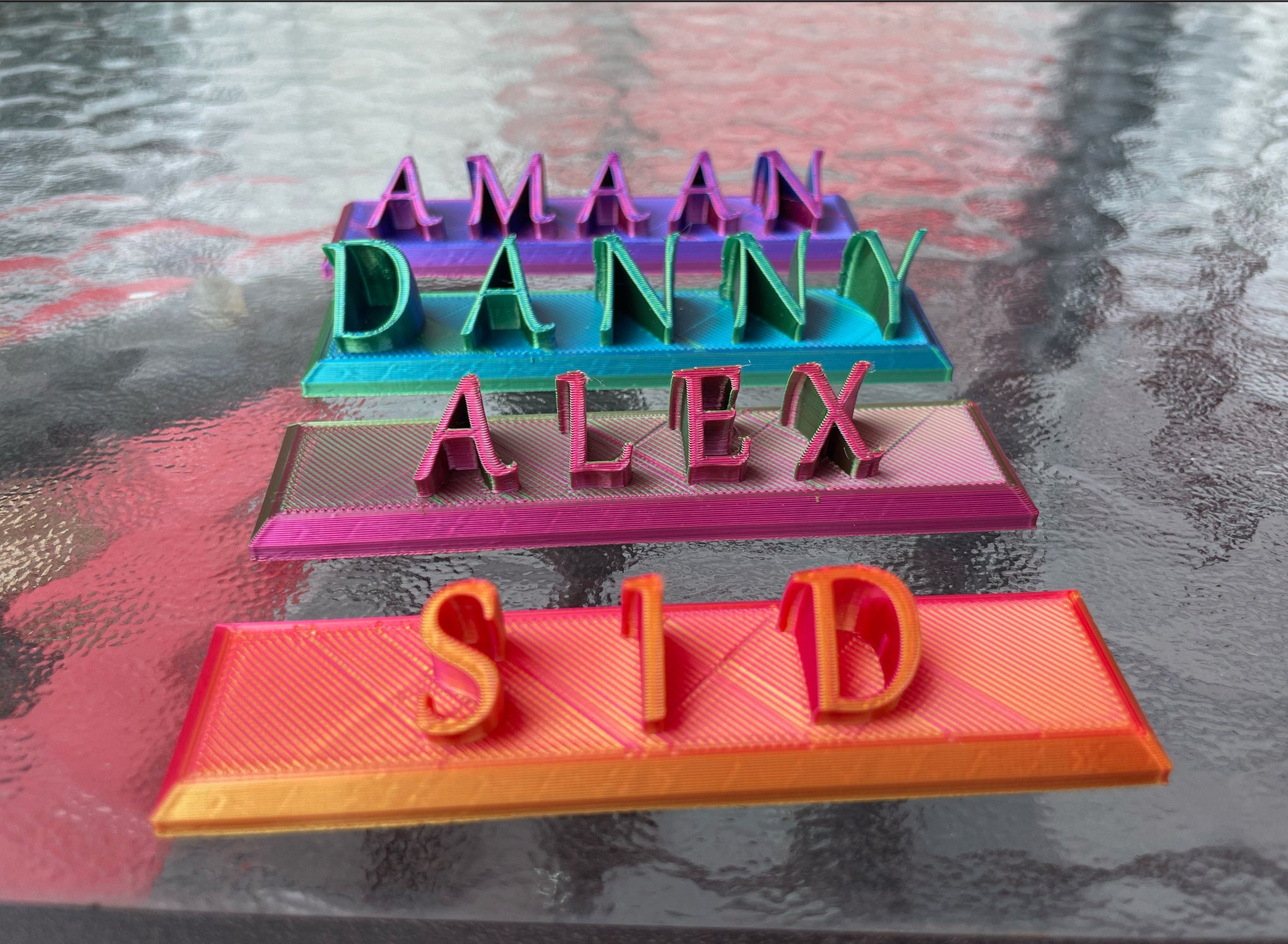 Custom 3D Printed Nameplate Desk Item Multi-color Great Gift Arabic ...