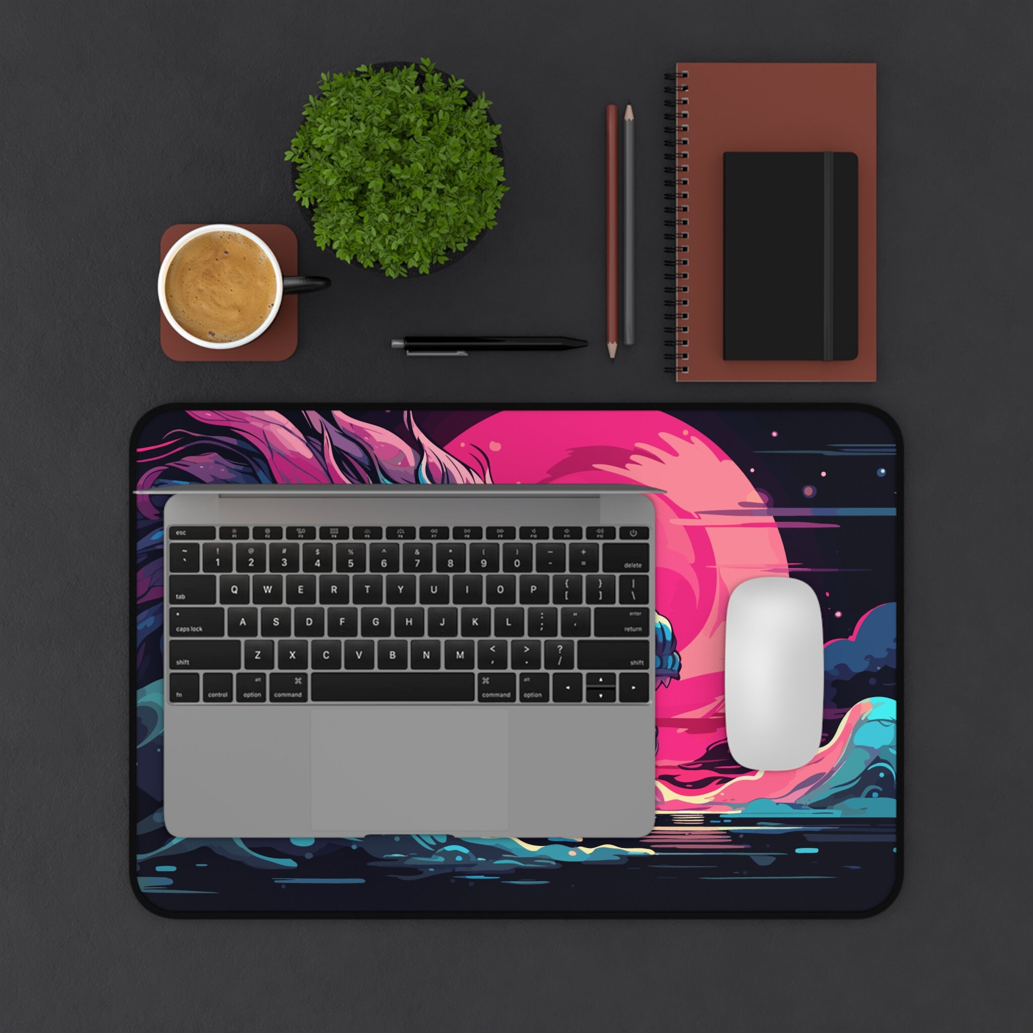 Vapor Wave Dragon Gaming Desk Mat | Gaming Desk Mat | Desk Mat for ...