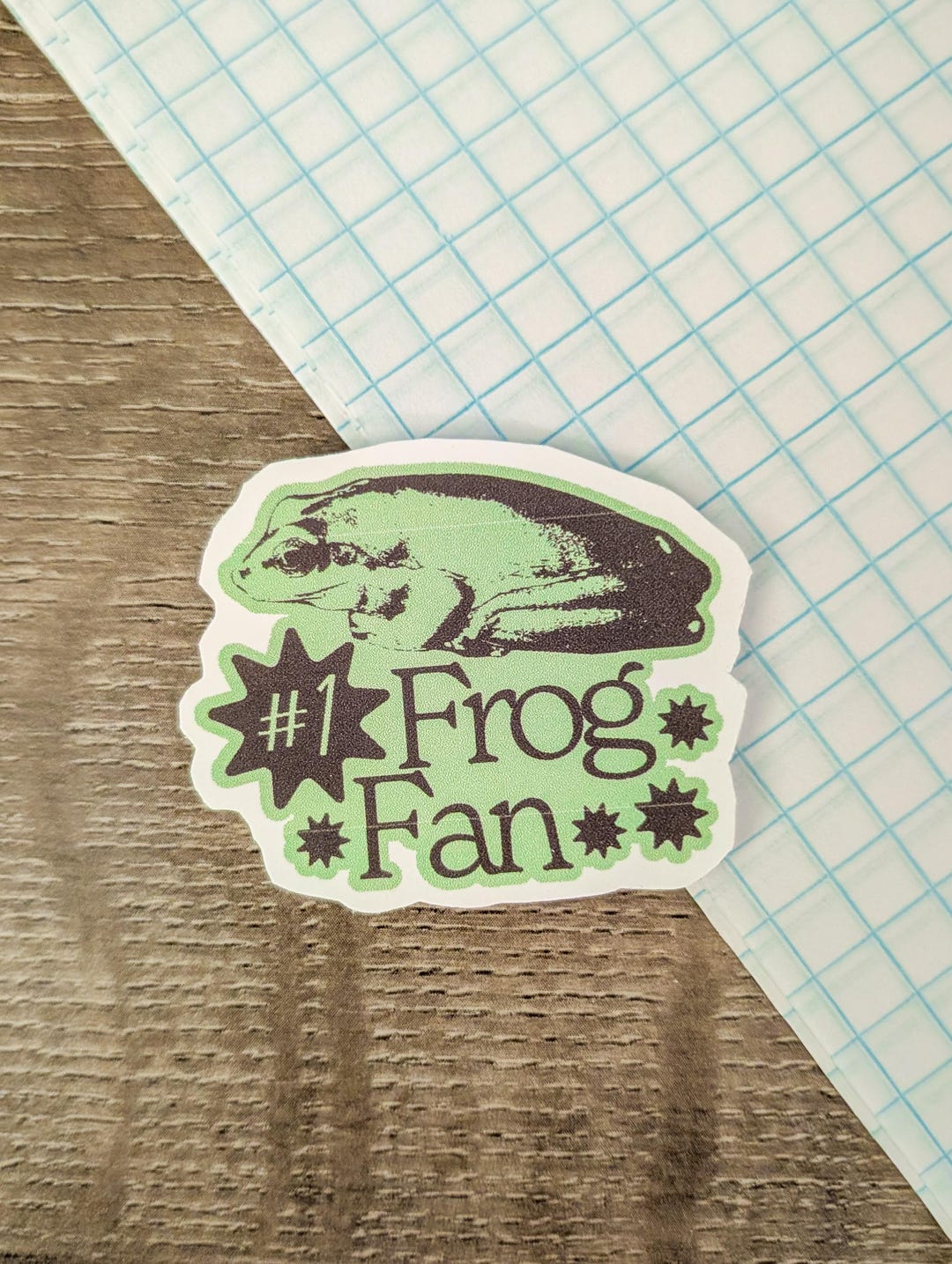 Number One Frog Fan Sticker - Etsy