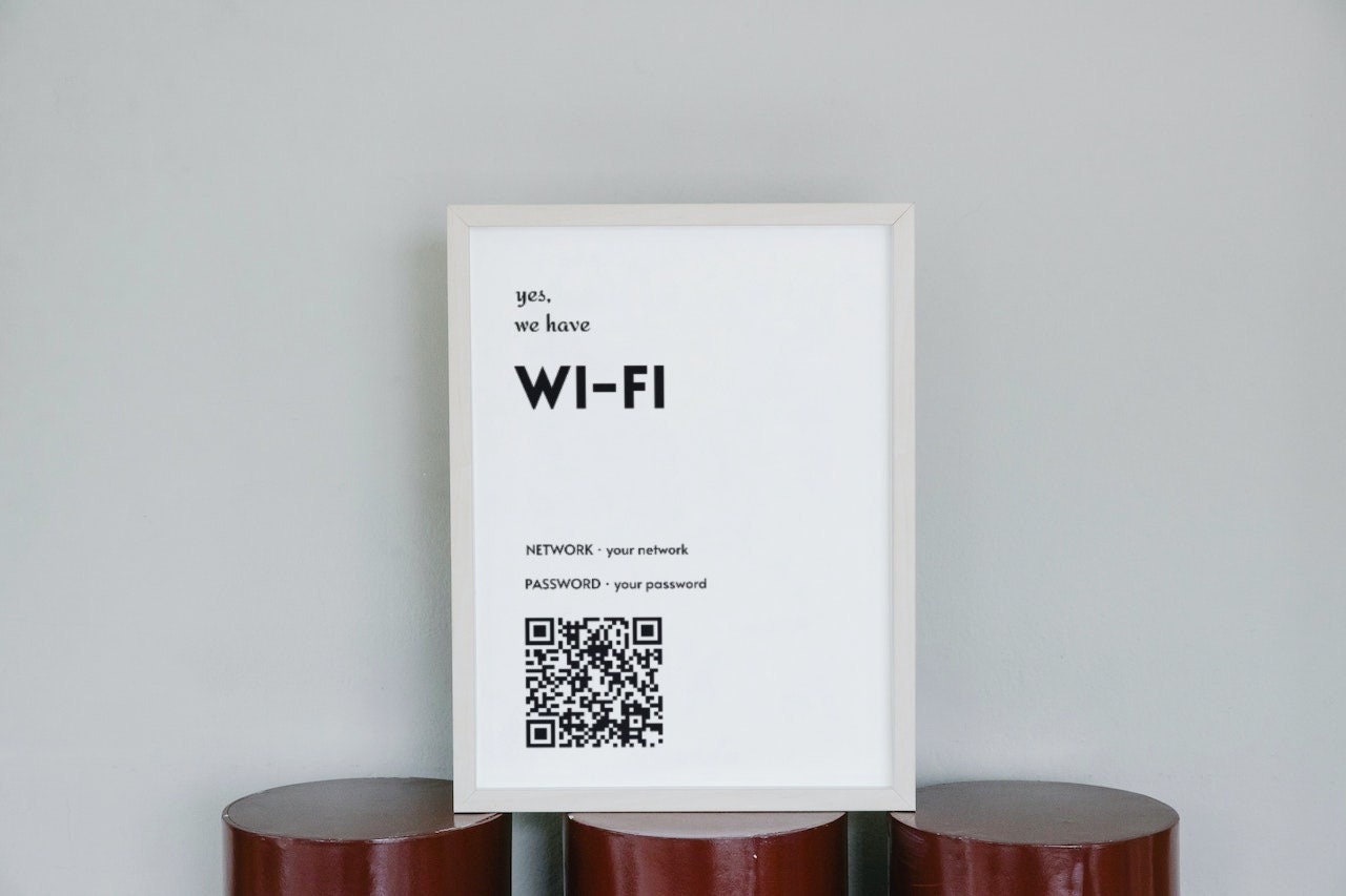 Wifi Sign/wifi Password Sign Printable/ Printable Qr Kod Sign - Etsy