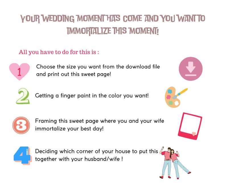 Wedding Fingerprint Sign/ Wedding Sign / Love Fingerprints Sign ...