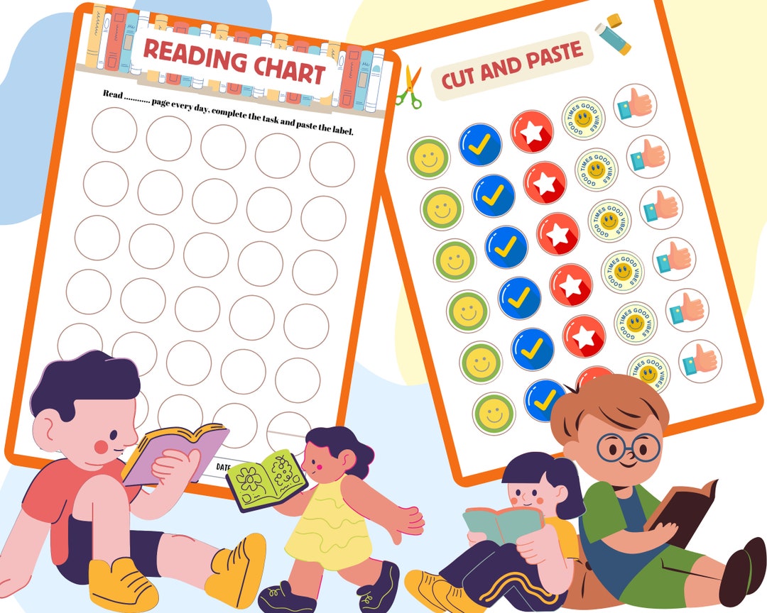 Reading Chart / Reading Habit for Kids/ Reading Chain/ Reading Sticker ...