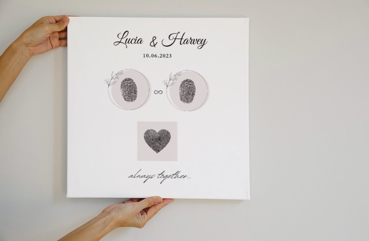 Wedding Fingerprint Sign/ Wedding Sign / Love Fingerprints Sign ...